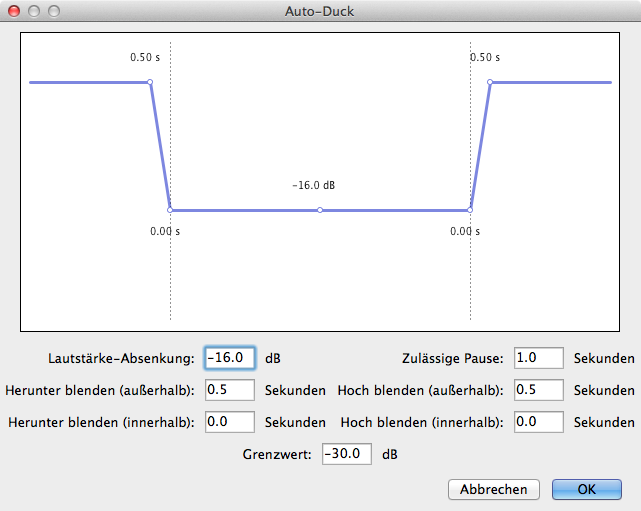 3 x Musik ein- und ausblenden mit Audacity